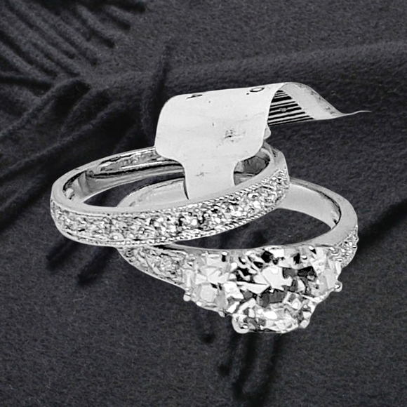 RS Covenant | Jewelry | Rsc Silver Engagement Ring Set With ...
